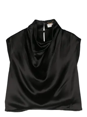 SAINT LAURENT Saint Laurent Satin Draped Top