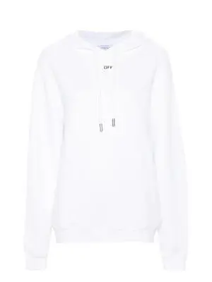 Off-White Logo-print Cotton Hoodie - White