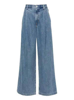 AGOLDE Ellis Mid-rise Wide-leg Jeans - Blue