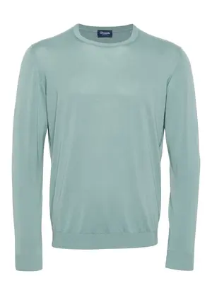 DRUMOHR Crew-neck Cotton Jumper - Green
