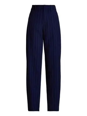Ralph Lauren Cassidy Mid-rise Pinstripe Trousers - Blue
