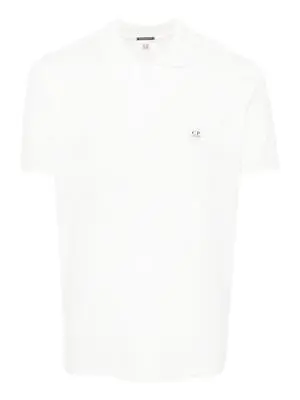 C.P. COMPANY 70/2 Mercerized Polo Shirt - White