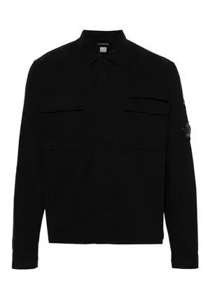 C.P. COMPANY Lens-detail Cotton Shirt - Black