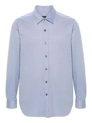 Brioni Long-sleeves Cotton Shirt - Blue