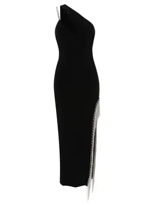 NISSA Crystal-embellished Maxi Dress - Black