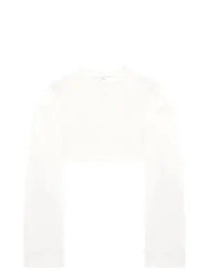 COURREGES Cocoon Cotton Cropped Sweatshirt - White