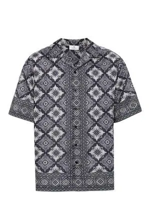 Etro Abstract-print Cotton Shirt - Purple