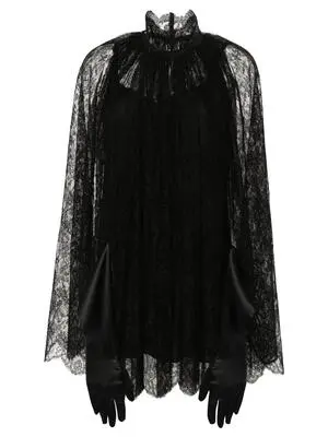 Dolce & Gabbana Floral-lace Minidress - Black