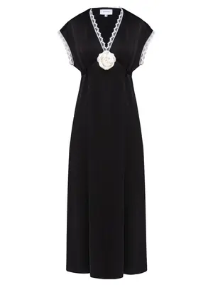 Sleeper The Genus Satin Dress - Black