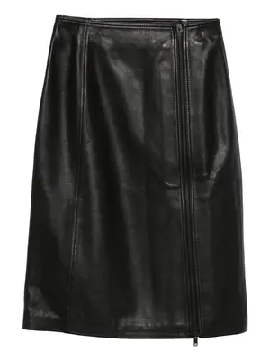 MANOKHI Manokhi Rumi Leather Midi Skirt