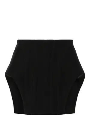 MUGLER Corset-inspired Mini Skirt - Black