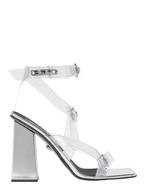 Versace Medusa Bow-detailed Sandals - Silver