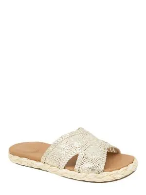 Gentle Souls By Kenneth Cole Tristan Woven Raffia Sandal - Ice Woven