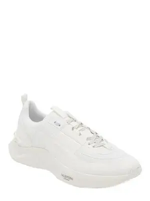 Valentino Garavani Valentino Garavani Rockstud Knit Sneakers Bianco