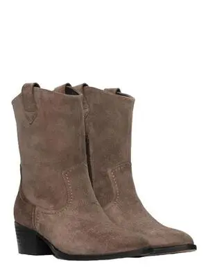 Clarks Octavia Up Western Boots - Taupe Suede