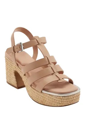 Dkny Fisherman Platform Sandal - Rose Beige