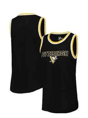G-III 4HER BY CARL BANKS Pittsburgh Penguins Strategy Tank Top - Black