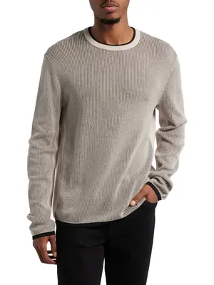 Rag & Bone Rag & Bone Harvey Crewneck Cotton Sweater Grey