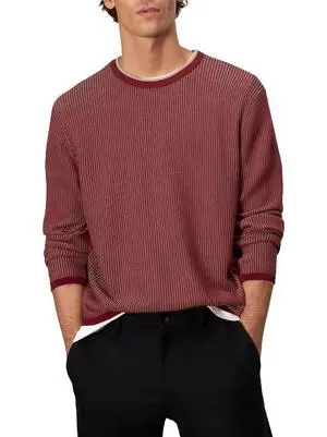 Rag & Bone Rag & Bone Harvey Crewneck Cotton Sweater Maroon