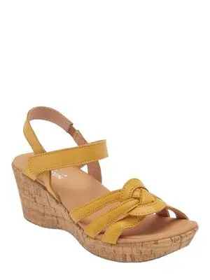 Naot Naot Tropical Platform Wedge Sandals Marigold Leather