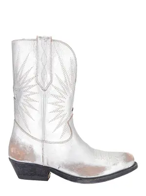 Golden Goose Wish Star Low Boots - Silver