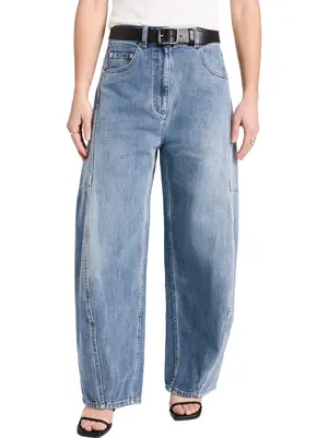 Tibi Petite Classic Wash Denim Sid Jeans - Classic Blue