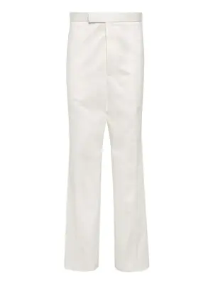Thom Browne High-rise Cotton Twill Chinos - White