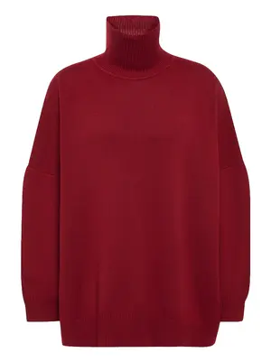 THE ROW The Row Vinicius Cashmere Turtleneck Sweater Burgundy