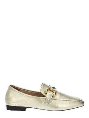 BIBI LOU Leather Loafers - Gold
