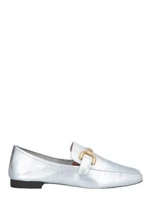 BIBI LOU Leather Loafers - Silver