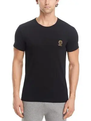 Versace Cotton Blend Tees, Pack Of 2 Black