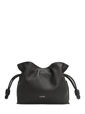 Loewe Leather Flamenco Purse - Black