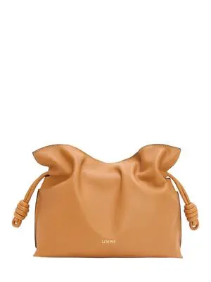 Loewe Leather Flamenco Purse Bag Beige