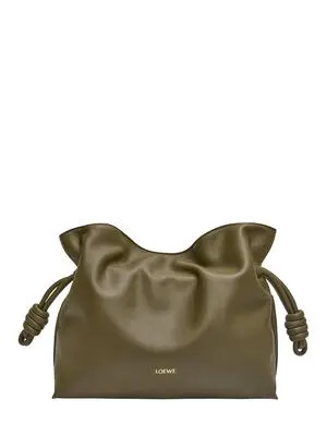 Loewe Leather Flamenco Clutch - Green