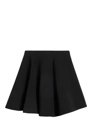 Ami Virgin Wool Skater Skirt - Black