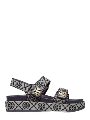 Tory Burch Kira Sport T Monogram Sandals - Blue