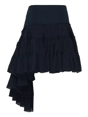 Loewe Loewe Ruffled A-Line Skirt Blue