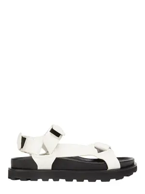 JIL SANDER Jil Sander Leather Sandals Ecru