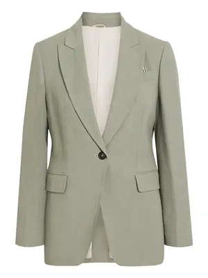 Brunello Cucinelli Twill Blazer Sage Green