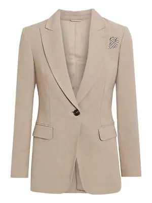 Brunello Cucinelli Twill Blazer - Sand