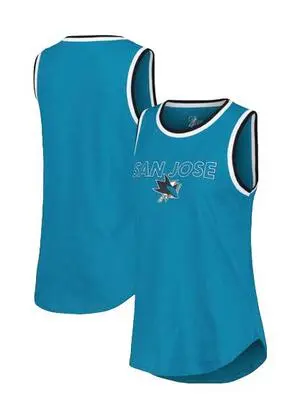 G-III 4HER BY CARL BANKS San Jose Sharks Graphic Tank Top - Teal