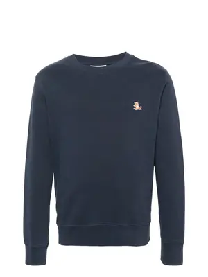 Maison Kitsuné Fox-motif Sweatshirt - Blue