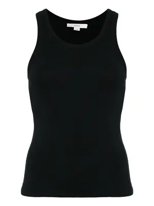 Vince Ribbed-knit Tank Top - Black