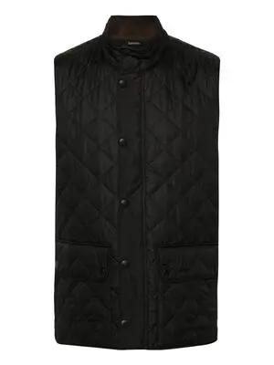Barbour Diamond-quilted Logo-embroidered Gilet - Black