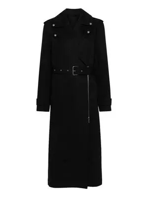 TOTEME Biker Cotton Trench - Black