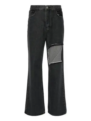 Rokh High-rise Wide-leg Jeans - Black