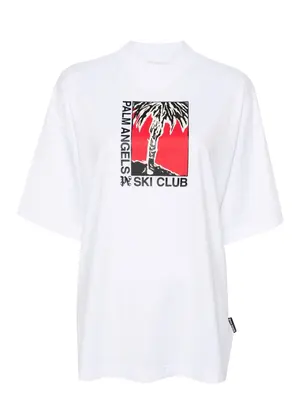 Palm Angels Palm Ski Club Cotton T-shirt - White
