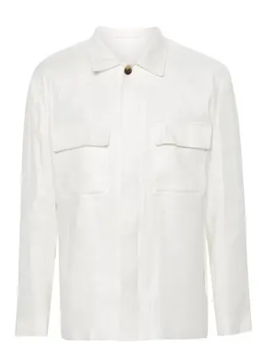 LARDINI Twill Shirt Jacket - White