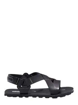 JIL SANDER Leather Sandals - Black