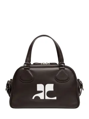 COURREGES Reedition Leather Bowling Bag - Brown